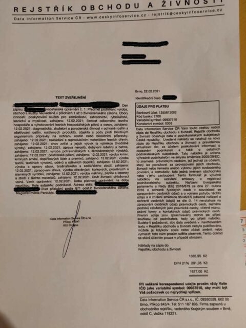 Are there any additional fees, after the registration of your Czech ...